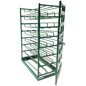 Horizontal Rack with Lockable Door - Holds 21 D/E Cylinders